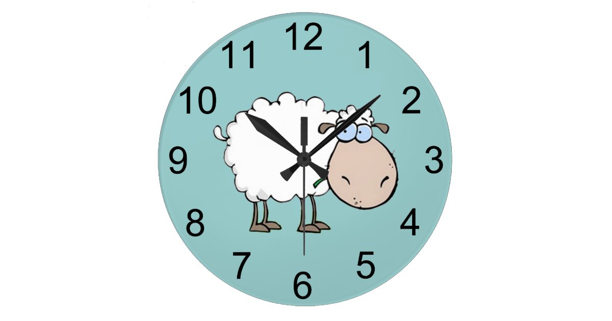 Baby Sheep Animal Wall Clock | Zazzle