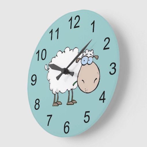 Baby Sheep Animal Wall Clock | Zazzle