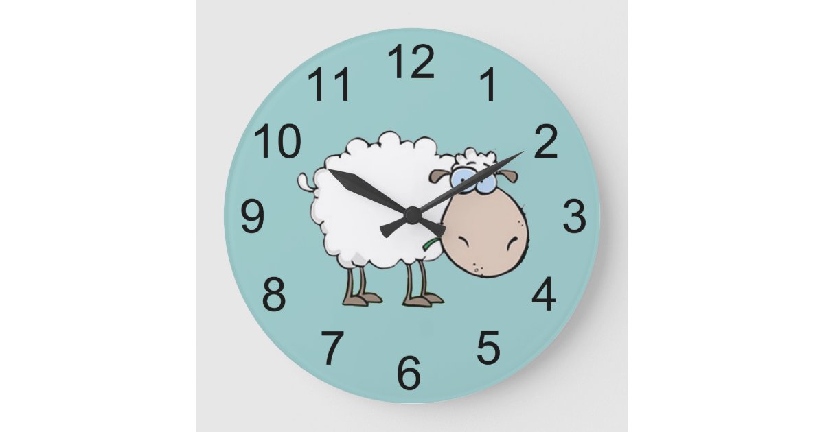 Baby Sheep Animal Wall Clock | Zazzle