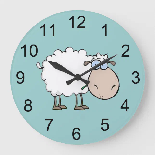 Baby Sheep Animal Wall Clock | Zazzle