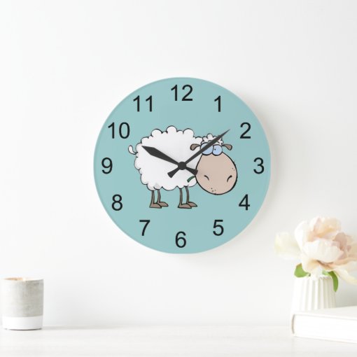 Baby Sheep Animal Wall Clock | Zazzle