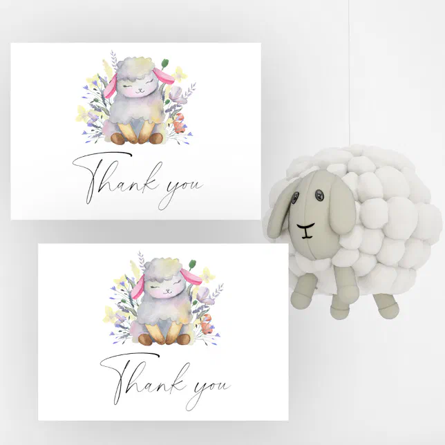 Baby Sheep - Thank You Card | Zazzle