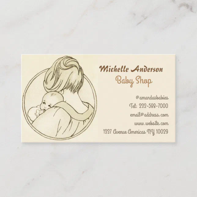 Baby shop and baby care business card | Zazzle