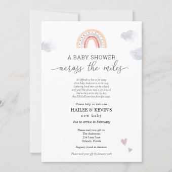 Baby Shower Across the Miles Invitation | Zazzle