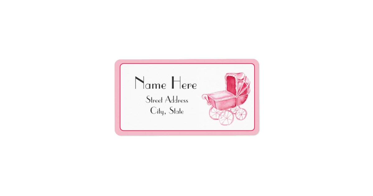 Baby Shower Address Label | Zazzle