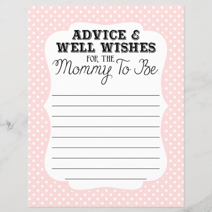 Baby Shower Advice and Wishes for Mommy to be | Zazzle.com