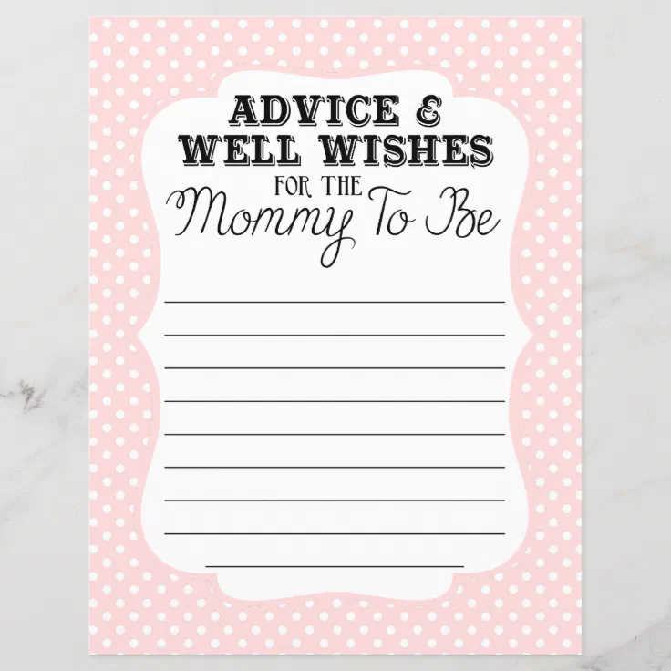 Baby Shower Advice and Wishes for Mommy to be | Zazzle