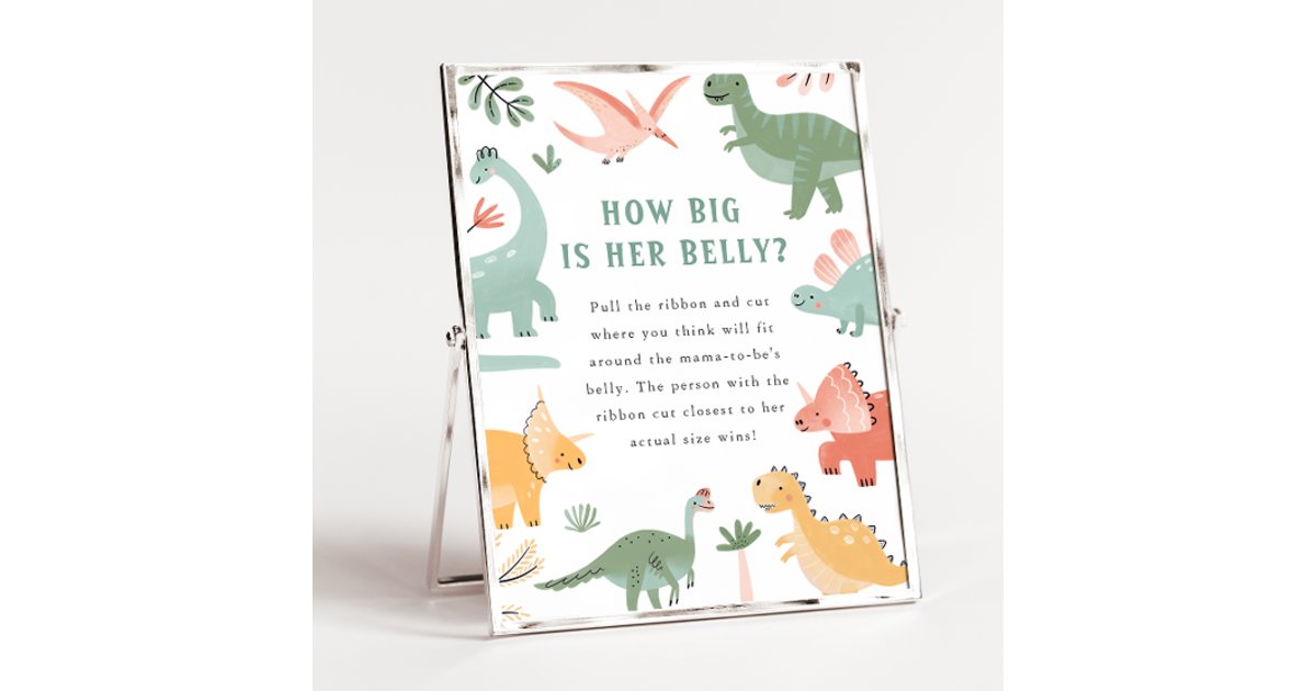 Baby Shower Belly Sign | Zazzle
