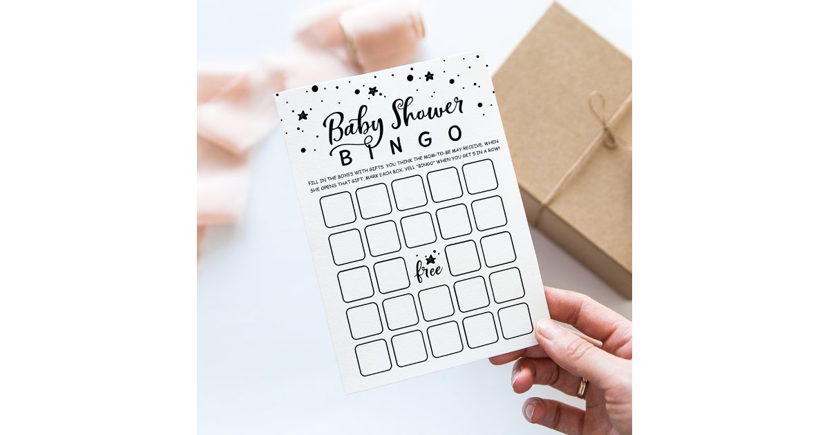 Baby Shower Bingo Baby Shower Party game card | Zazzle
