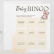 Baby shower bingo game brown personalized template letterhead | Zazzle