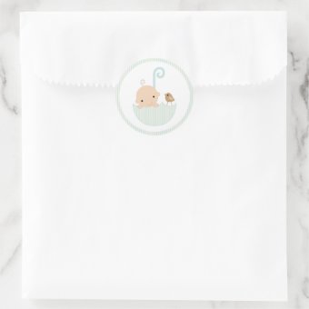 {baby shower} blue baby shower sticker | Zazzle