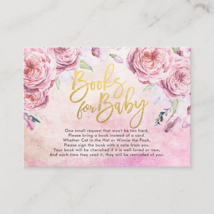 Baby Shower Books for Baby / Bring a book Request Enclosure Card ...
