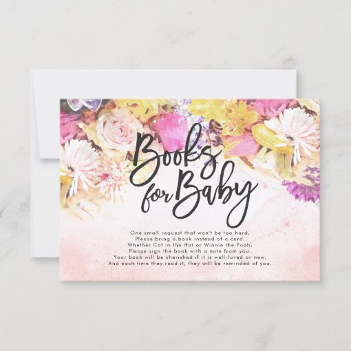 Baby Shower Books for Baby / Bring a book Request Invitation | Zazzle