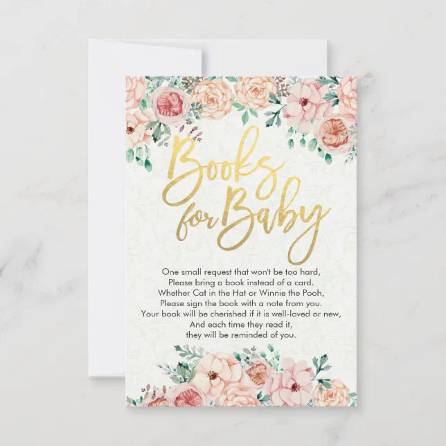 Baby Shower Books for Baby / Bring a book Request Invitation | Zazzle