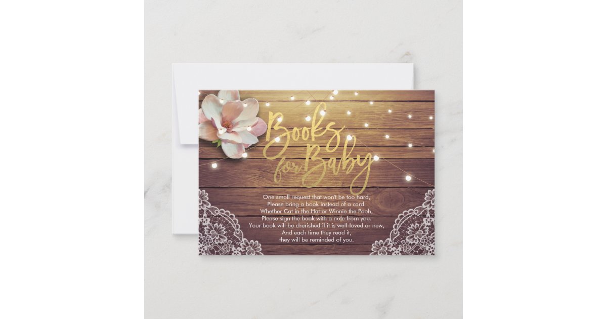 Baby Shower Books for Baby / Bring a book Request Invitation | Zazzle