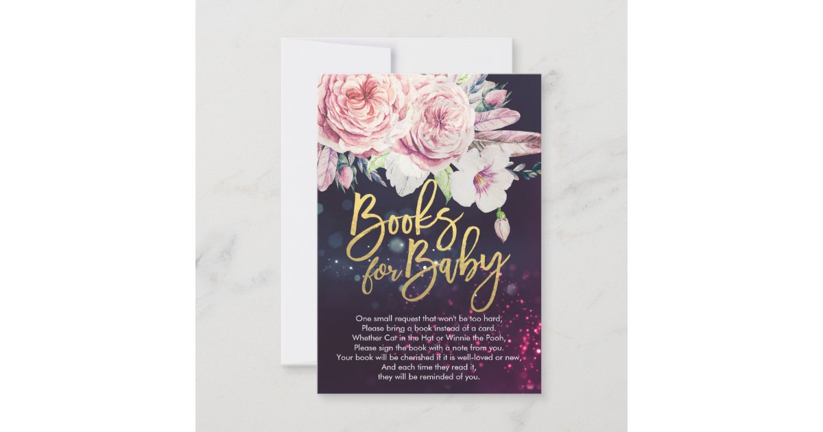 Baby Shower Books for Baby / Bring a book Request Invitation | Zazzle