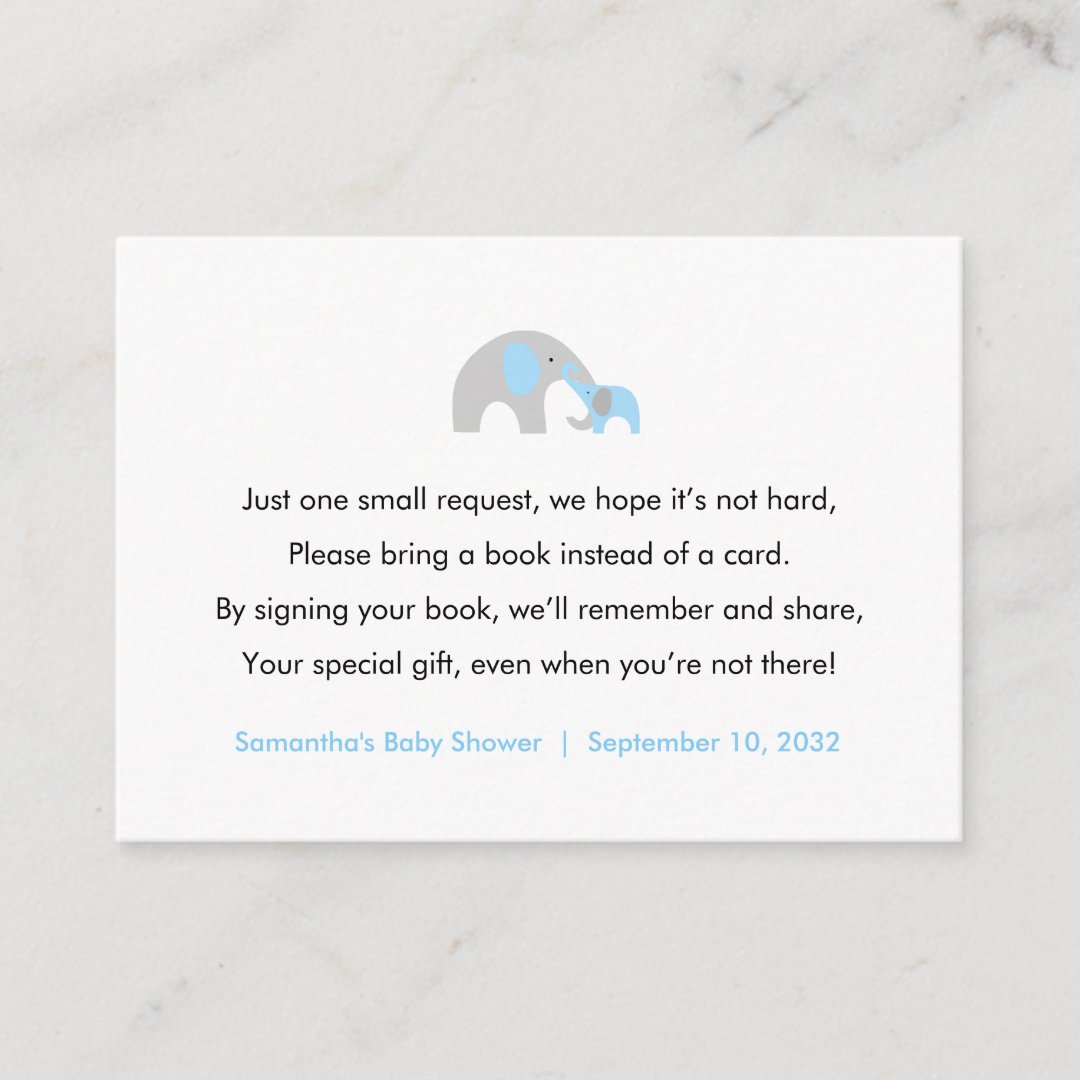 Baby Shower books for baby Enclosure Card | Zazzle