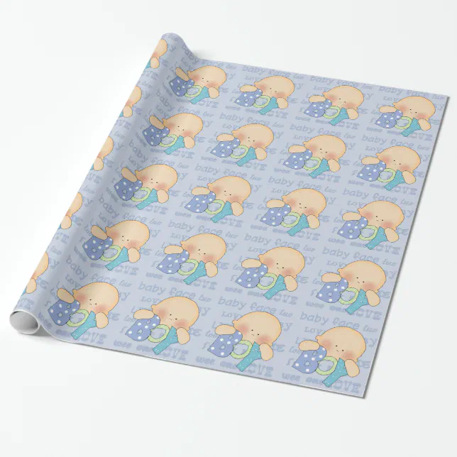 Baby Shower boy wrapping paper | Zazzle