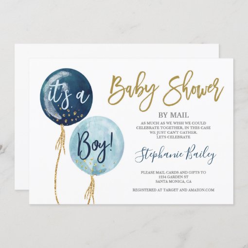 Baby shower by mail boy invitation | Zazzle
