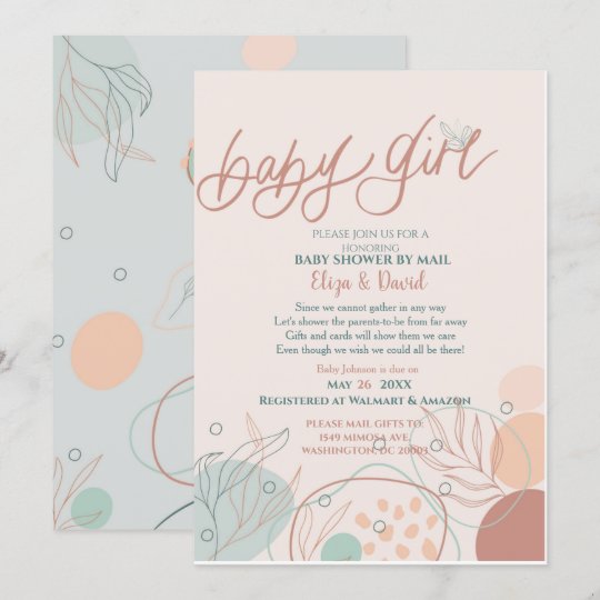 Baby Shower by Mail Girl Invitation | Zazzle.com