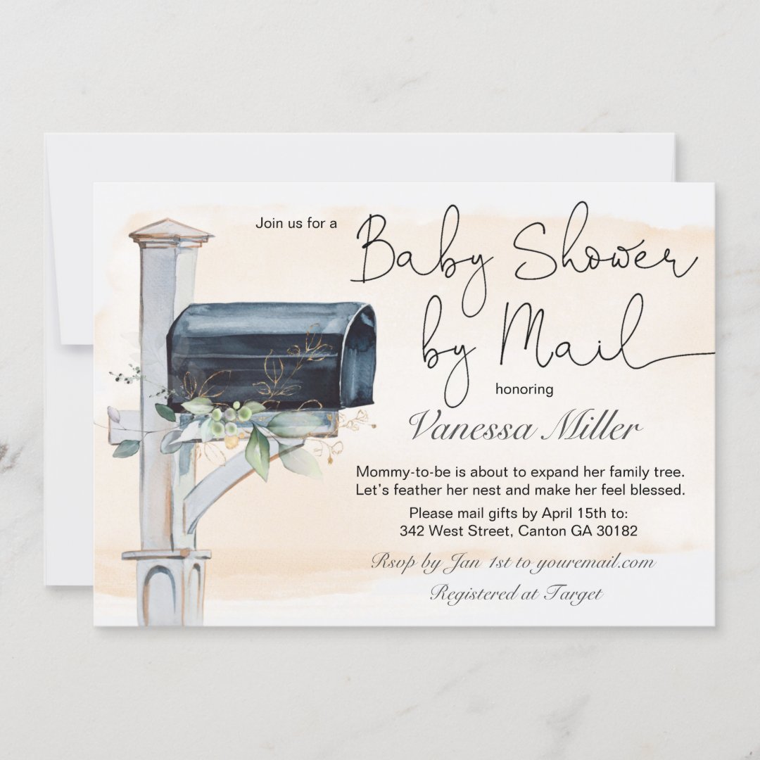 Baby Shower by Mail Invitation | Zazzle