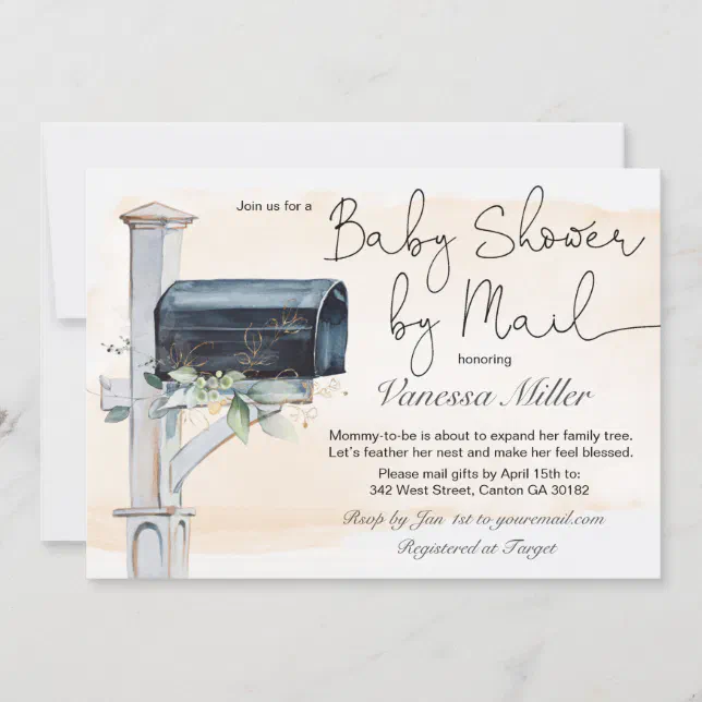 Baby Shower by Mail Invitation | Zazzle
