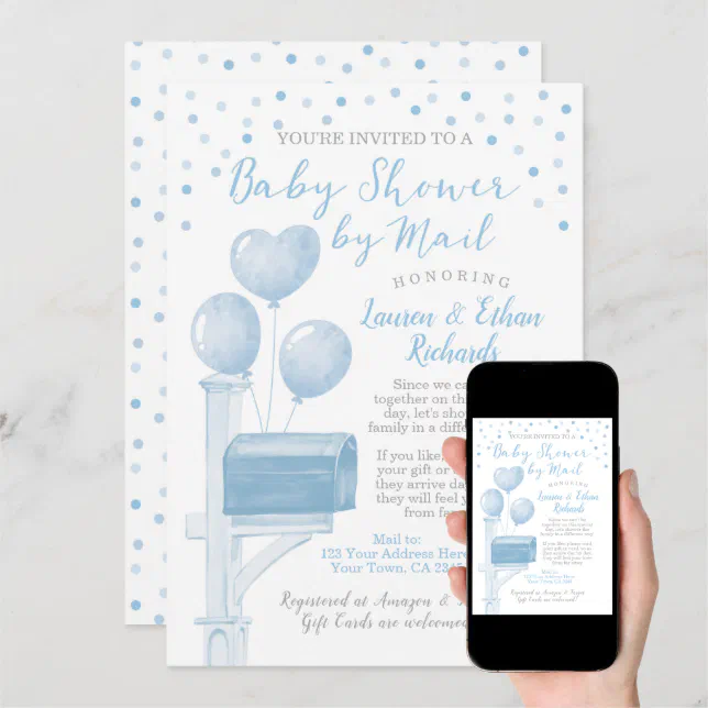 Baby Shower by Mail Invitation | Zazzle