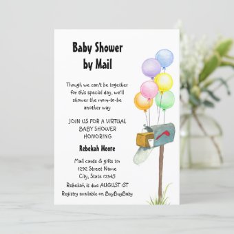 Baby Shower by Mail Invitation | Zazzle