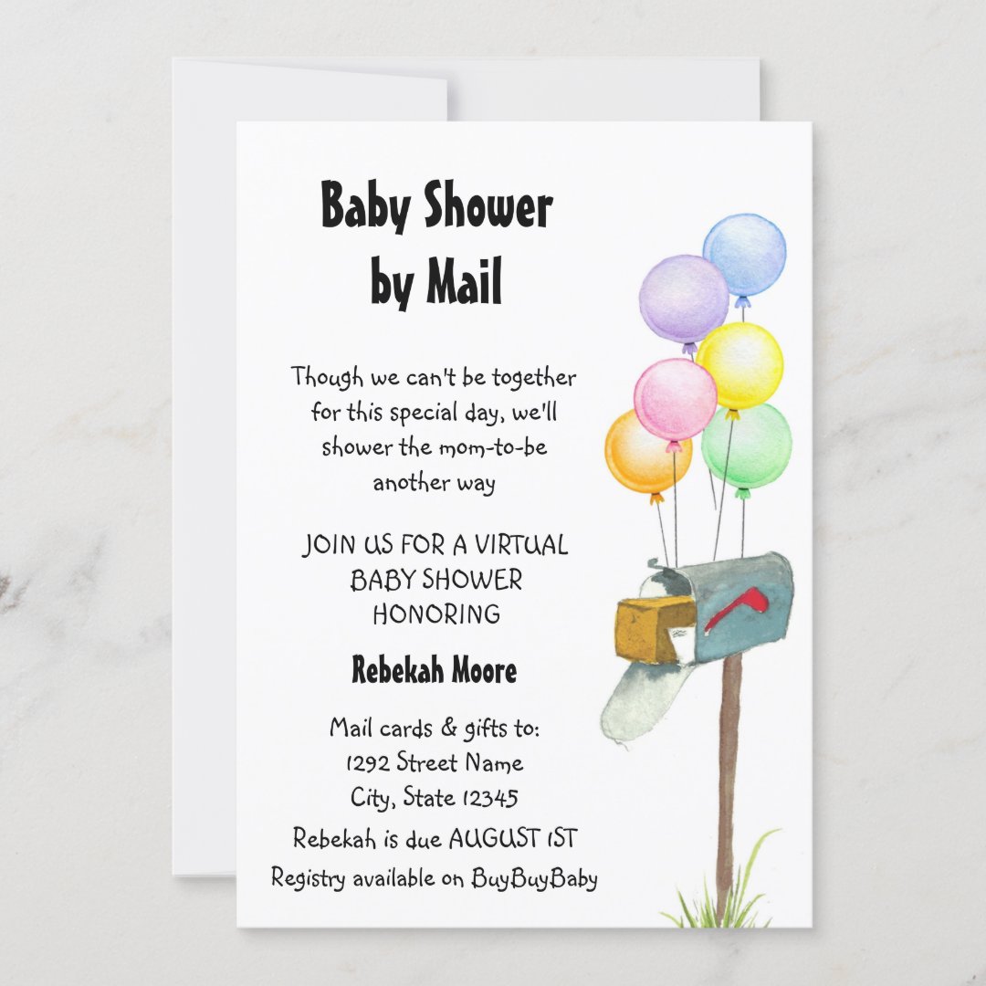 Baby Shower by Mail Invitation | Zazzle