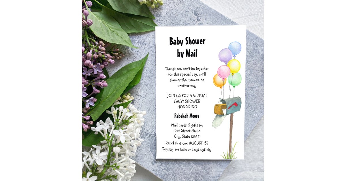 Baby Shower by Mail Invitation | Zazzle