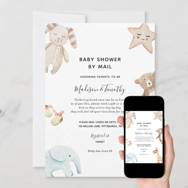 Baby Shower by Mail invitation | Zazzle