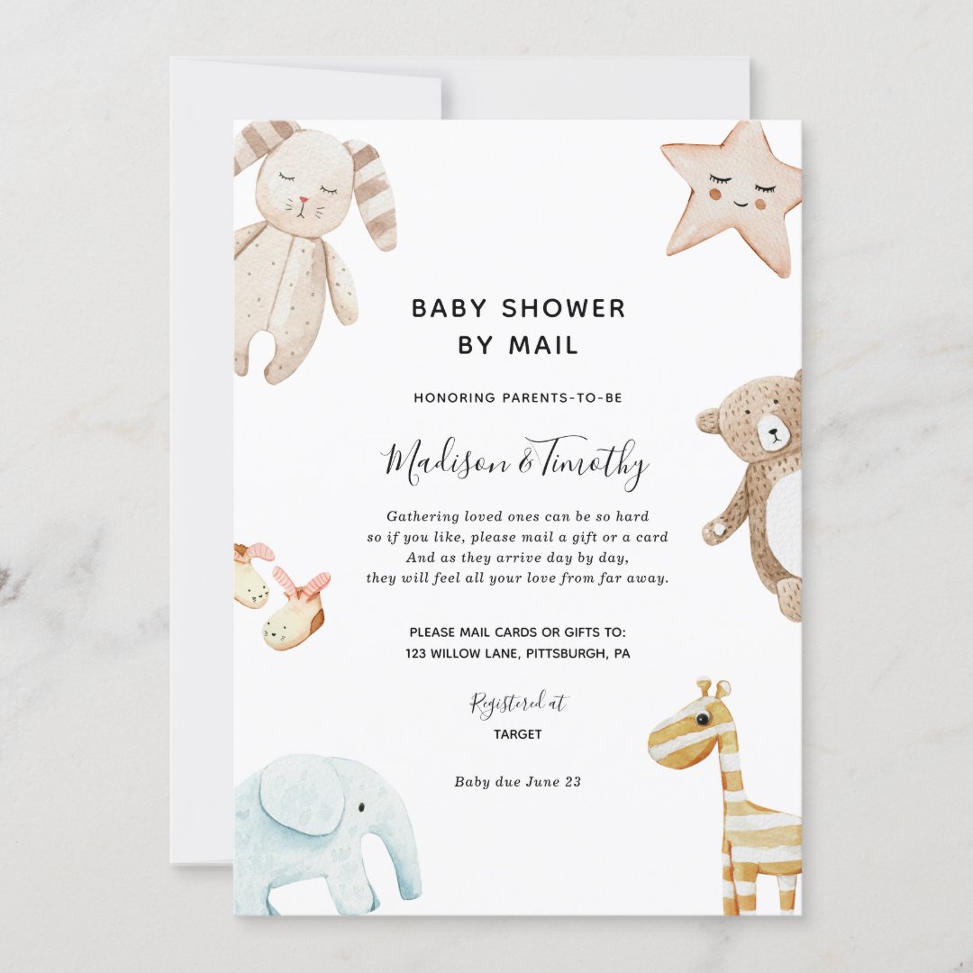 Baby Shower by Mail invitation | Zazzle