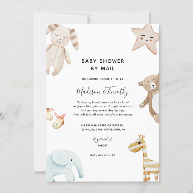 Baby Shower by Mail invitation | Zazzle