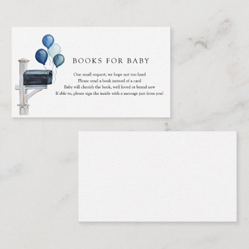 Baby Shower by Mail Send a Book Enclosure Card | Zazzle