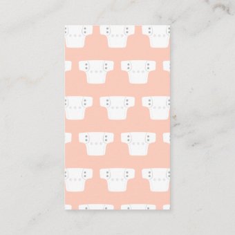 Baby Shower Cloth Diaper Raffle Tickets Peach Pink Enclosure Card | Zazzle