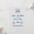 Baby Shower Cloud Sprinkle Rain Cute Umbrella Rain Invitation | Zazzle