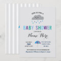 Baby Shower Cloud Sprinkle Rain Cute Umbrella Rain Invitation | Zazzle