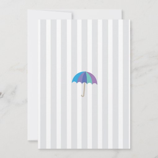 Baby Shower Cloud Sprinkle Rain Cute Umbrella Rain Invitation | Zazzle