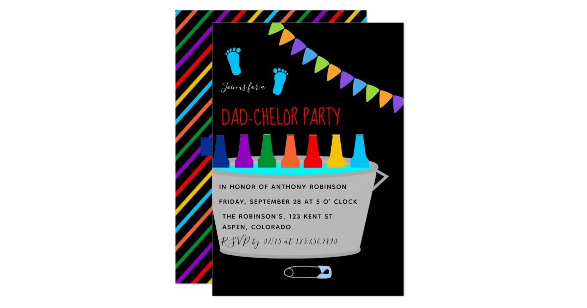 Baby Shower Dadchelor Beer Keg Party Invitation | Zazzle.com