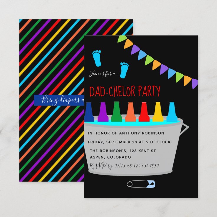 Baby Shower Dadchelor Beer Keg Party Invitation | Zazzle