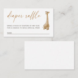 Baby Shower Diaper Raffle Invitation Insert Card | Zazzle