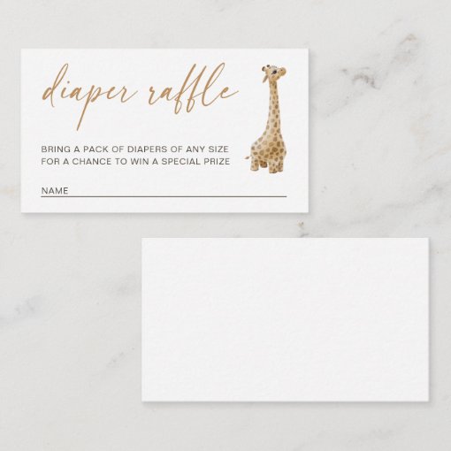 Baby Shower Diaper Raffle Invitation Insert Card | Zazzle
