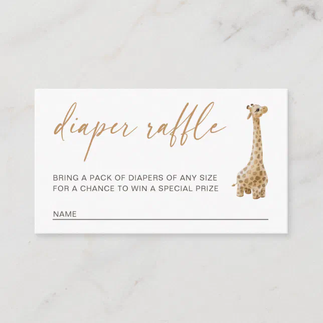 Baby Shower Diaper Raffle Invitation Insert Card | Zazzle