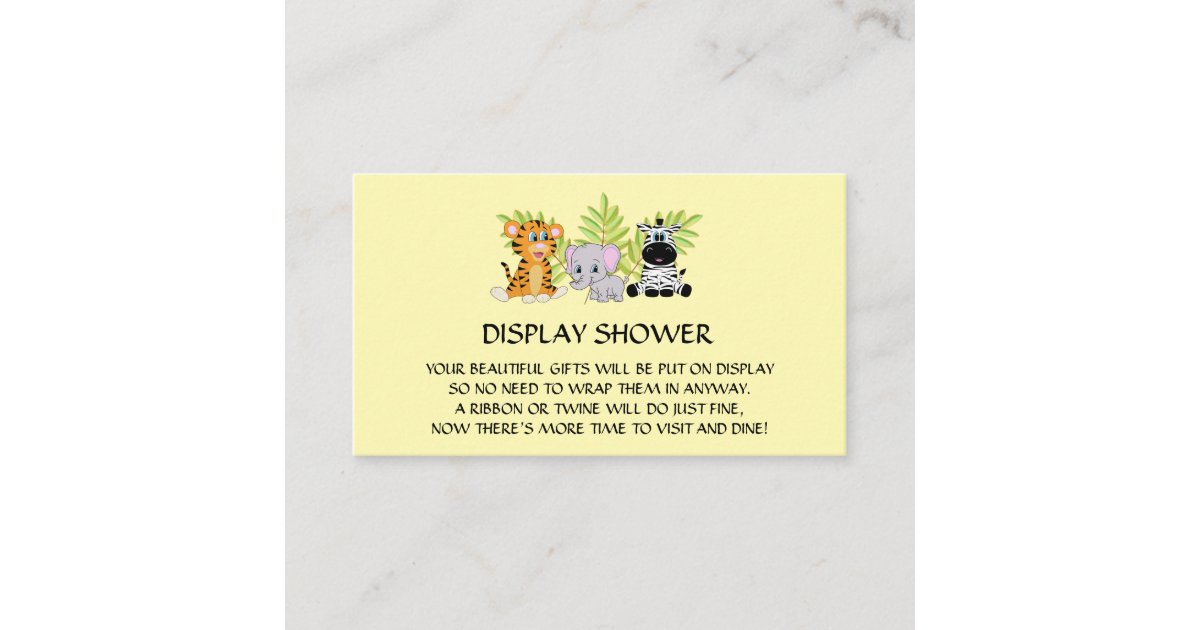 Baby Shower Display Shower Insert Enclosure Safari | Zazzle