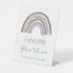 Baby Shower Favor Table Sign Rainbow Theme | Zazzle
