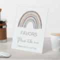 Baby Shower Favor Table Sign Rainbow Theme | Zazzle