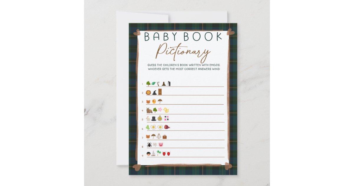 Baby Shower Game – Baby Pictionary | Zazzle