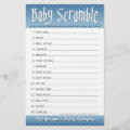 Baby Shower Game - Blue - Word Scramble | Zazzle