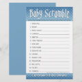 Baby Shower Game - Blue - Word Scramble | Zazzle