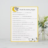 Baby Shower Game - Finish the Nursery Rhyme | Zazzle